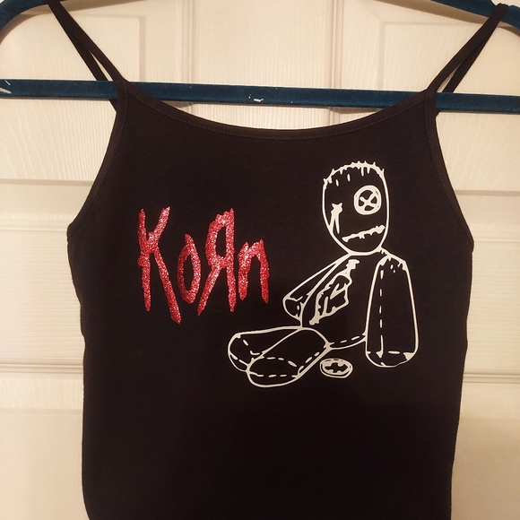 Tops | Korn Follow The Leader Hand Cropped Ribbed Tank Korn Shirt Korn ...